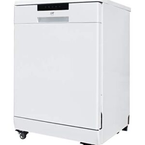 SPT SD-6513W 24″ Wide Portable Dishwasher with ENERGY STAR, 6 Wash Programs, 10 Place Settings and Stainless Steel Tub – White