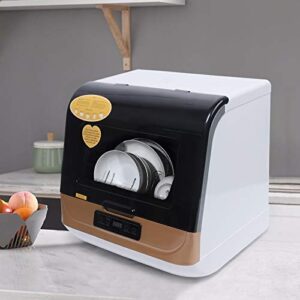 countertop dishwasher, compact countertop 360°streak-free deep cleaning dishwasher tableware dishwashing fruit wash 4 washing programs automatic portable dish washing machine