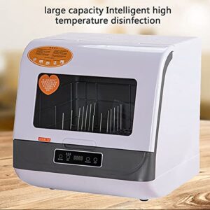 Portable Countertop Dishwasher,3Washing Programs Compac,Compact Dishwasher, 75°C Hot Air Drying,360° Spray Arms