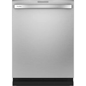 ge profile™ fingerprint resistant top control with stainless steel interior dishwasher with sanitize cycle & dry boost with fan assist