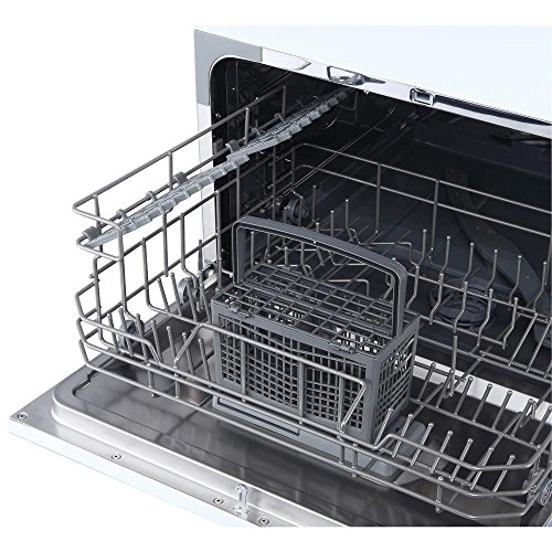 Magic Chef Energy Star 6-Place Setting MCSCD6W5 6 Plate Countertop Dishwasher, White, household