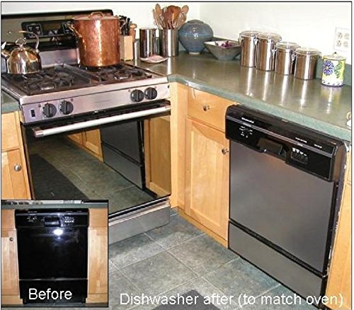 Stainless Steel Contact Vinyl Paper Peel and Stick Wrap Overlay Covering for Kitchen Appliances Dishwasher Fridge Oven 36" x 36" Fix Repair or Update (Trimmable) Waterproof, Scratchproof, Thick