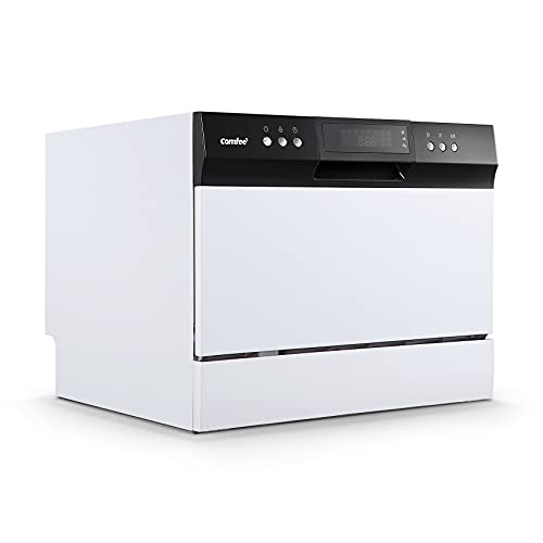 Comfee CDC22P1AWW Dishwasher, White and Black