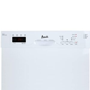 Avanti DWF18V0W Dishwasher 18-Inch Built in with 3 Wash Options and 6 Automatic Cycles, Stainless Steel Construction with Electronic Control LED Display, Low Noise Rating, White