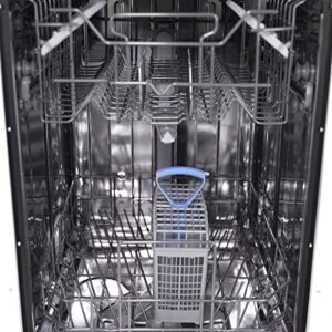 Avanti DWF18V0W Dishwasher 18-Inch Built in with 3 Wash Options and 6 Automatic Cycles, Stainless Steel Construction with Electronic Control LED Display, Low Noise Rating, White