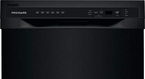 Frigidaire FFBD2420UB 24" Full Console Dishwasher with Stainless Steel Drum 12 Place Settings 6 Wash Cycles and Heated Drying System in Black