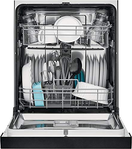 Frigidaire FFBD2420UB 24" Full Console Dishwasher with Stainless Steel Drum 12 Place Settings 6 Wash Cycles and Heated Drying System in Black