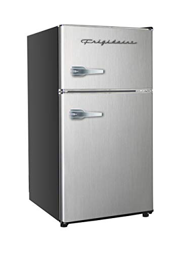 Frigidaire EFR341, 3.2 cu ft 2 Door Fridge and Freezer, Platinum Series, Stainless Steel, Double