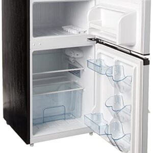 RCA RFR836 3.2 Cu Ft 2 Door Fridge and Freezer, Stainless Steel