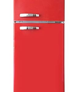 RCA RFR786-RED 2 Door Apartment Size Refrigerator with Freezer, 7.5 cu. ft, Retro Red