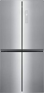 frigidaire 17.4 cu. ft. 4 door refrigerator in brushed steel with adjustable freezer storage