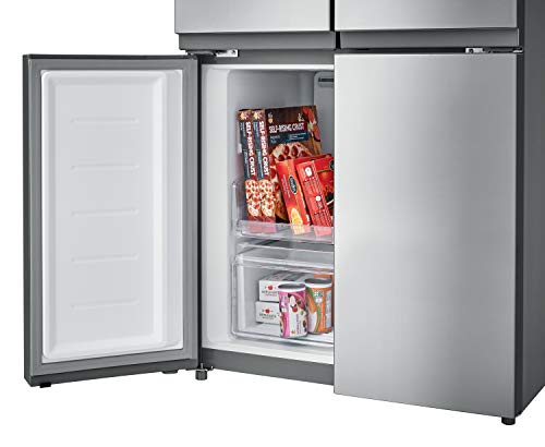 Frigidaire 17.4 Cu. Ft. 4 Door Refrigerator in Brushed Steel with Adjustable Freezer Storage