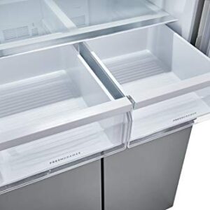 Frigidaire 17.4 Cu. Ft. 4 Door Refrigerator in Brushed Steel with Adjustable Freezer Storage