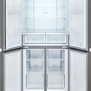 Frigidaire 17.4 Cu. Ft. 4 Door Refrigerator in Brushed Steel with Adjustable Freezer Storage