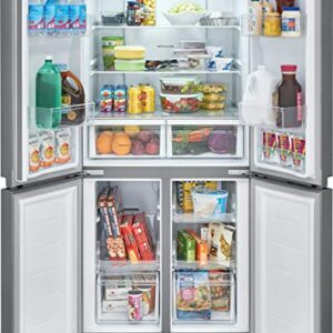 Frigidaire 17.4 Cu. Ft. 4 Door Refrigerator in Brushed Steel with Adjustable Freezer Storage