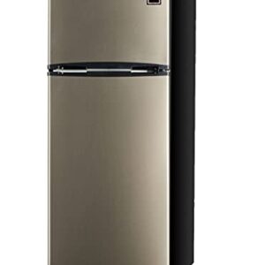 RCA RFR725 2 Door Apartment Size Refrigerator with Freezer, Stainless,7.5 cu ft