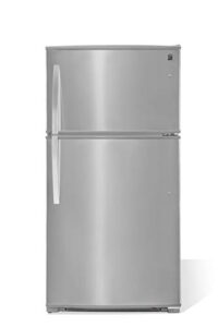 kenmore top-freezer refrigerator with led lighting and 20.8 cubic ft. total capacity, stainless steel