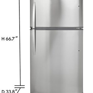 Kenmore Top-Freezer Refrigerator with Ice Maker and 21 Cubic Ft. Total Capacity, Stainless Steel