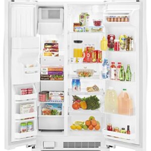 Kenmore 36" Side-by-Side Refrigerator and Freezer with 25 Cubic Ft. Total Capacity, White