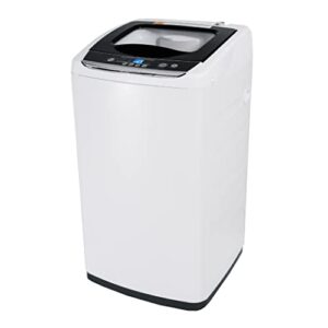 black+decker small portable washer, washing machine for household use, portable washer 0.9 cu. ft. with 5 cycles, transparent lid & led display