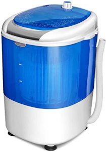 costway portable mini washing machine with spin dryer, washing capacity 5.5lbs, electric compact machines durable design energy saving, rotary controller, laundry washer for home apartment rv, blue