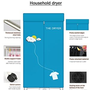 Portable Dryer,110V 1000W Electric Clothes Dryer Machine Double layer Stackable Clothes Drying Rack for Apartments, RV,Laundry,and More