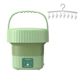 portable washing machine,foldable mini washing machine, small washer for baby clothes, underwear or small items, apartment, dorm, camping, rv travel laundry- gift choice, green