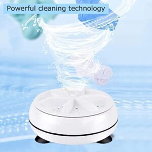 Portable Mini Washing Machine,Ultrasonic Turbo Washing Machine with USB for Home, Business, Travel, College Room,Turbo Washer for Cleaning Sock,Underwear,Small Rags