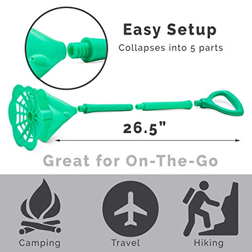 washOTG Portable Washing Machine – Durable & Waterproof Clothes Washing Wand – Mobile Clothes Washer that’s Perfect for Washing Clothes while Camping, Hiking, Traveling – Green Mobile Hand Washer