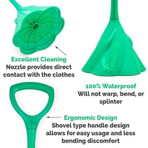 washOTG Portable Washing Machine – Durable & Waterproof Clothes Washing Wand – Mobile Clothes Washer that’s Perfect for Washing Clothes while Camping, Hiking, Traveling – Green Mobile Hand Washer