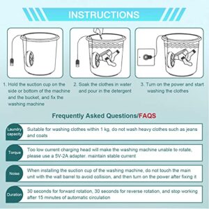 Portable Washing Machine,Mini Washing Machine,Mini Dishwashers Ultrasonic Turbo with USB, Suitable for Home Business, Travel, College Room, RV, Apartment