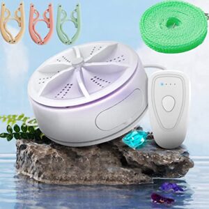 mini washing washer machine,portable turbine ultrasonic small washers for children’s clothes socks,underwear (3 in 1 washer set)