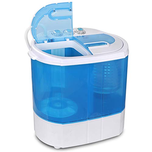 ZENY Portable Clothes Washing Machine Mini Twin Tub Small Laundry Washer Aparment Spin Dryer 9.9lbs Capacity Lightweight for Dormitory, RV