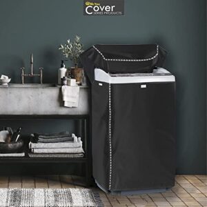 Portable Washing Machine Cover,Top Load Washer Dryer Cover,Waterproof Full-Automatic/Wheel Washing Machine Cover(24"25"38"inches,Black)…