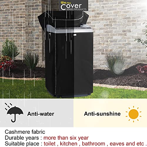 Portable Washing Machine Cover,Top Load Washer Dryer Cover,Waterproof Full-Automatic/Wheel Washing Machine Cover(24"25"38"inches,Black)…