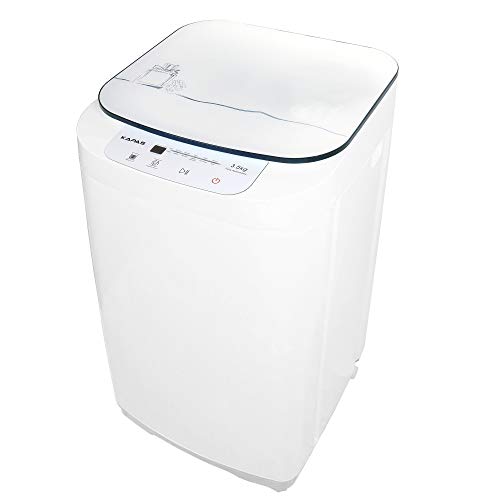 kapas kps35-735h2 upgraded compact washing machine, fully automatic 2-in-1 washer and spin dryer machine build-in pump and long hose, 8 lbs. capacity 8 lbs. top load tub washer