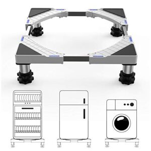 seisso washing machine base stand, with 4 heavy duty adjustable feet, universal multi-functional base holder for dryer refrigerator furniture washing machine, max load 770 lb (350 kg)