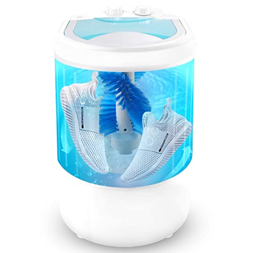 Portable Mini Washing Machine Wash Shoes Wash Clothes and Spin-dry, Semi-Automatic, 10 lbs Capacity,Mini Washer for Apartments Camping Dorms Business Trip College Rooms