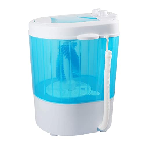 Portable Mini Washing Machine Wash Shoes Wash Clothes and Spin-dry, Semi-Automatic, 10 lbs Capacity,Mini Washer for Apartments Camping Dorms Business Trip College Rooms