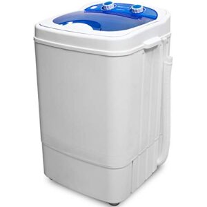 deco home portable washing machine for apartments, dorms, and tiny homes with 8.8 lb capacity, 250w power, wash and low agitation spin cycle, includes drainage hose, etl certified