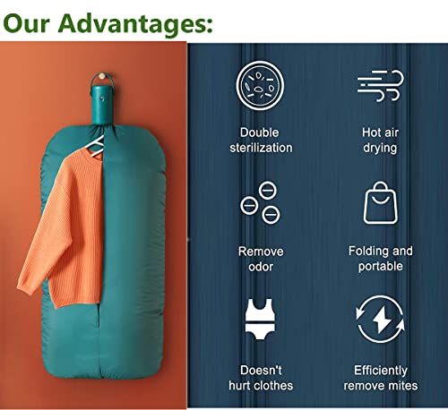 Portable Clothes Dryer, 250W Multifunctional Small Dryer Machine, Big Clothes Bags for Travel and Home Laundry