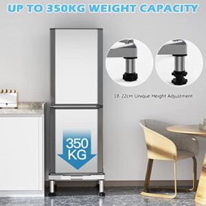 SEISSO Fridge Stand-Adjustable Dryer Stand with 4 Heavy Duty Feet Increase 7-8.6inch Height Max Load 770LB/350KG Base Stand for Washer Refrigerator Washing Machine Dryer