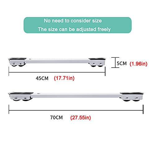 ASDQWER Washing Machine Base,Heavy Duty Expandable Appliance Roller Pair,Adjustable Refrigerator Rack-Drying,Rack-Refrigerator,Machine Base,Sturdy Feet,Gray,Four Packs