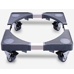 adjustable roller washing machine base portable washer dryer stand roller refrigerator dolly pedestal stand cabinet with 8 locking rubber swivel casters