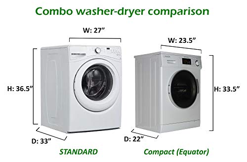 Equator Ver 2 Pro 24" Compact Combo Washer Dryer Vented/Ventless 1200 RPM Silver