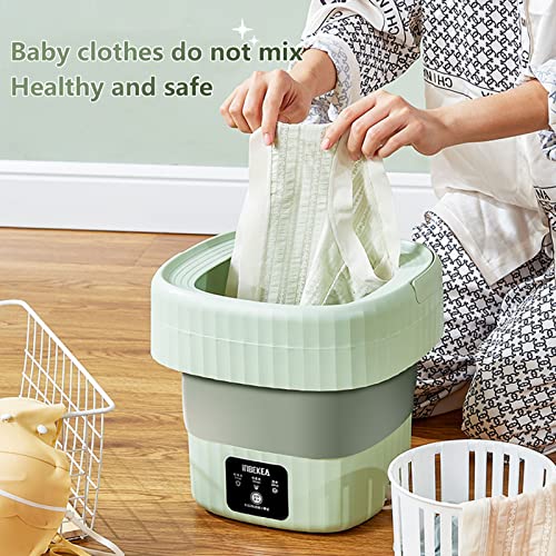 Portable washing Machine,Folding Mini Washing Machine Sterilization Drying Washing Machine for Baby Clothes, Underwear or Small Items, Apartment, Dorm, Camping, RV Travel laundry