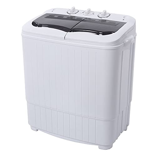 Winado Portable Washing Machine 14.3 Lbs, Compact Mini Washer Machine & Dryer Combo, Small Twin Tub Washer with Spin Cycle for College Rooms, Apartments, Dorms, RV' s