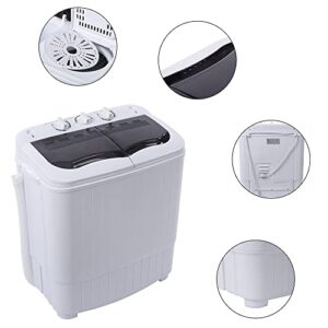 Winado Portable Washing Machine 14.3 Lbs, Compact Mini Washer Machine & Dryer Combo, Small Twin Tub Washer with Spin Cycle for College Rooms, Apartments, Dorms, RV' s