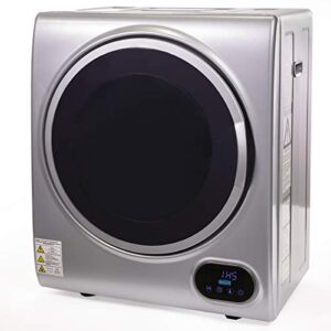 barton tumble dryer silver w/digital timer automatic portable electric rv apartment clothes laundry compact