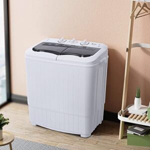 Portable Waher and Dryer, 14.8 lbs Mini Small Washing Machine Combo with Spin Dryer, Compact Twin Tub Laundry Washer Machine for Apartments, Camping,Dorms, Laundry, College Rooms, Rv’s